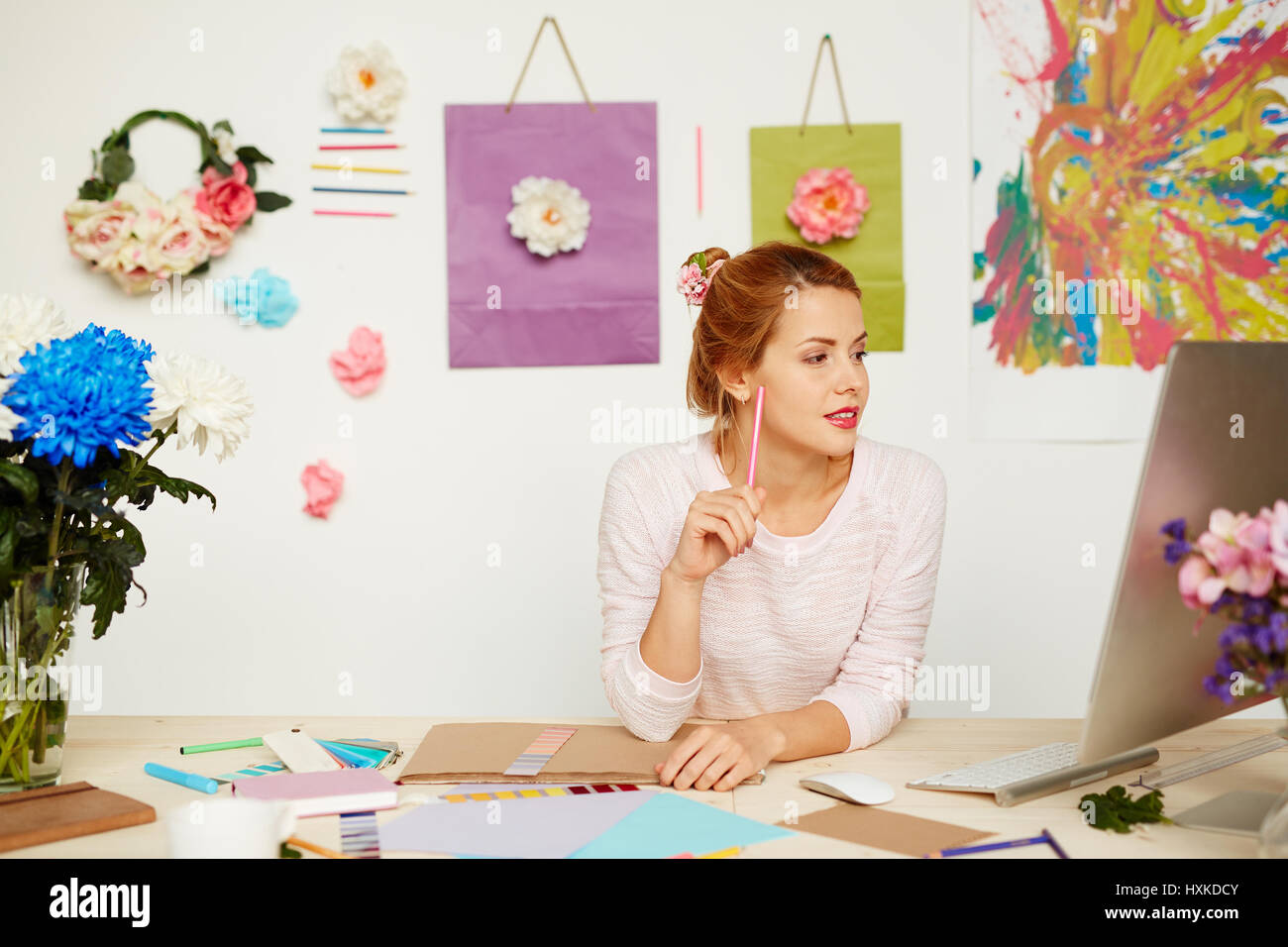 Working table interior designer hi-res stock photography and images - Alamy