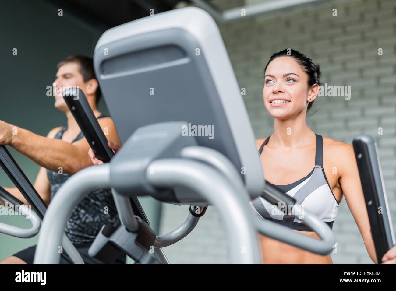 Fitness woman gym machines hi-res stock photography and images - Alamy