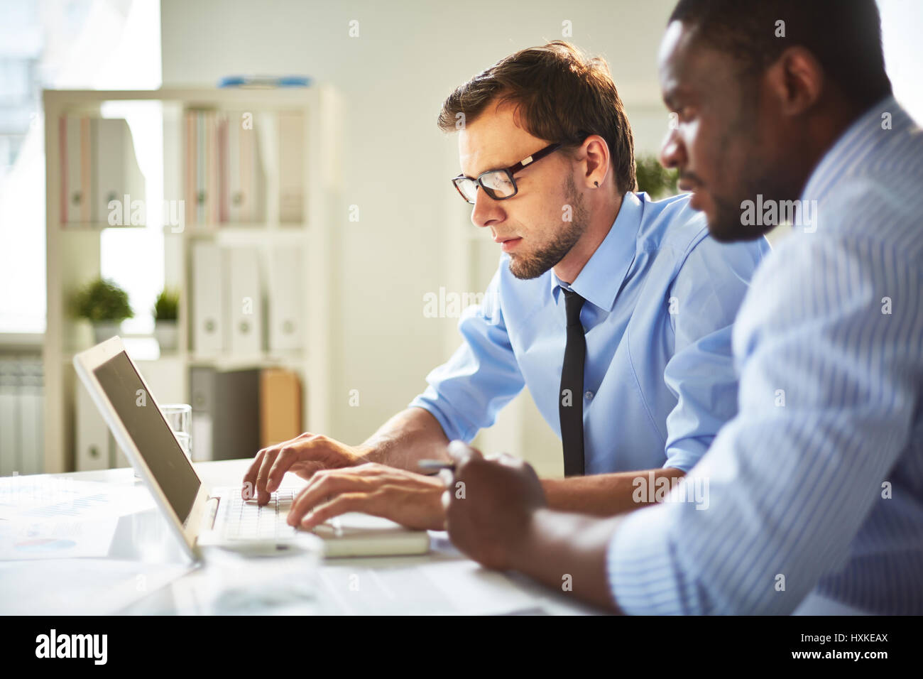 Writing response letter to business partner Stock Photo - Alamy