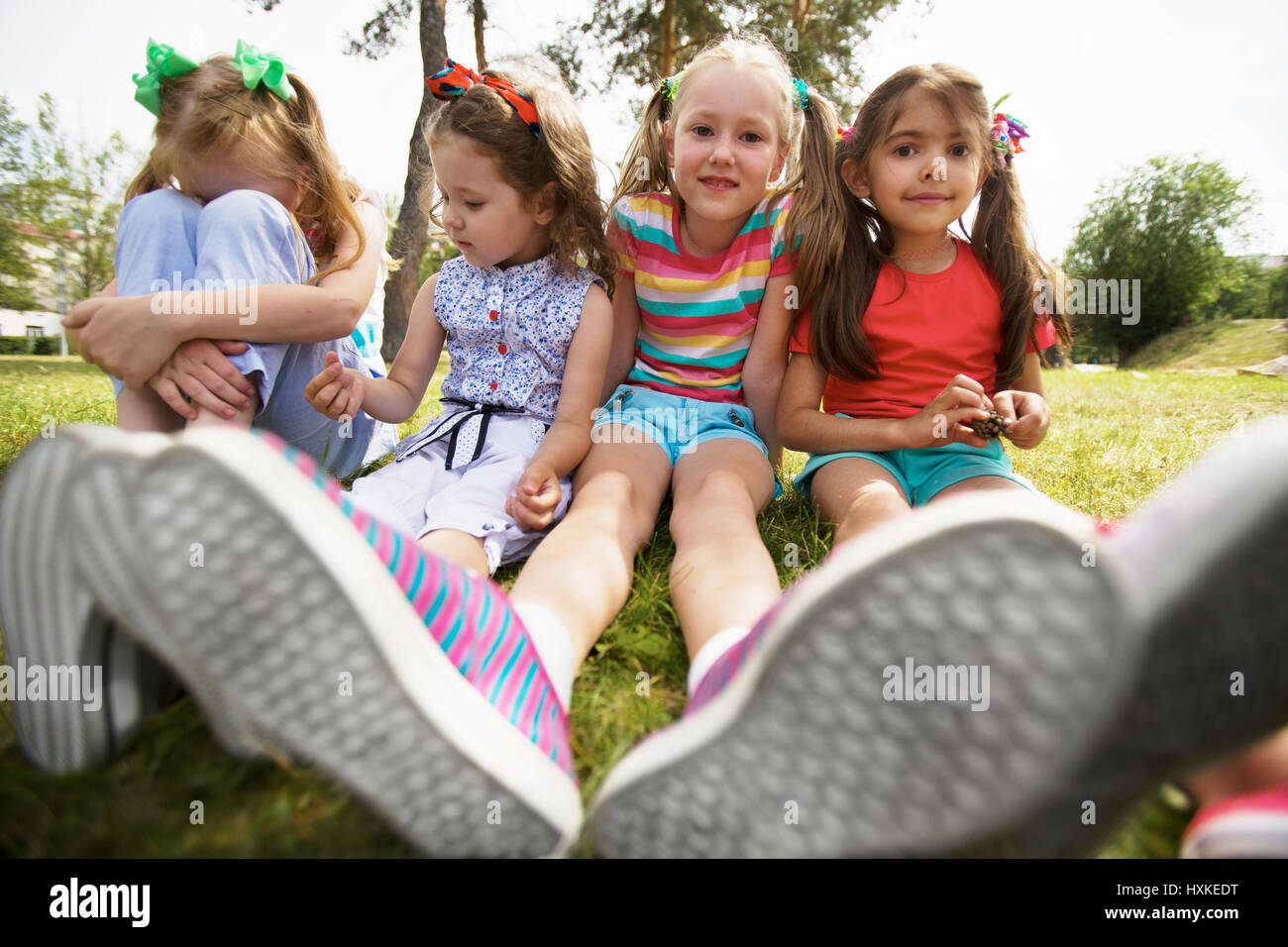 Group of kids feet hi-res stock photography and images - Alamy