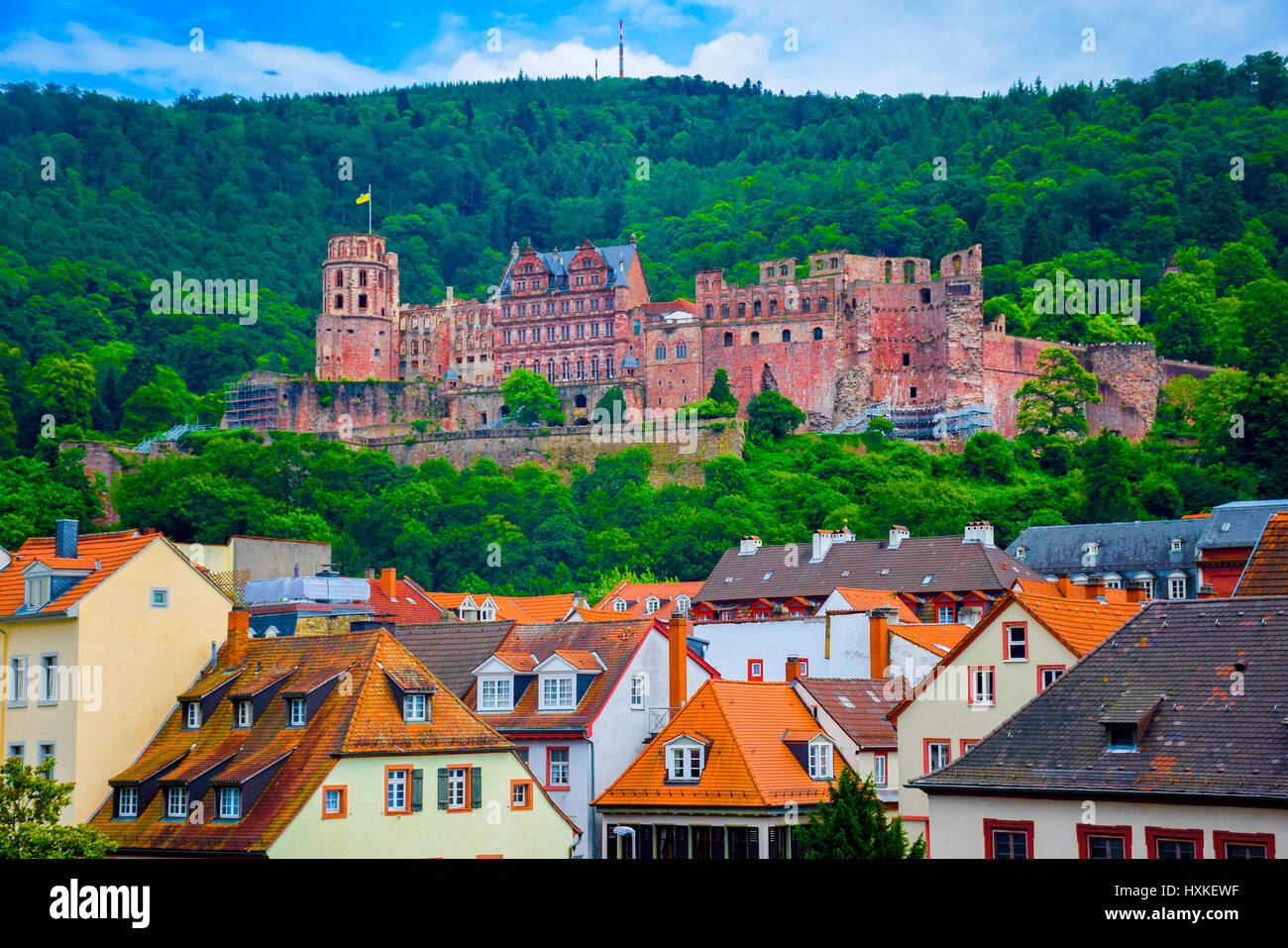 Close up view of Heidelberg castle (Schloss Heidelberg) in Germany ...