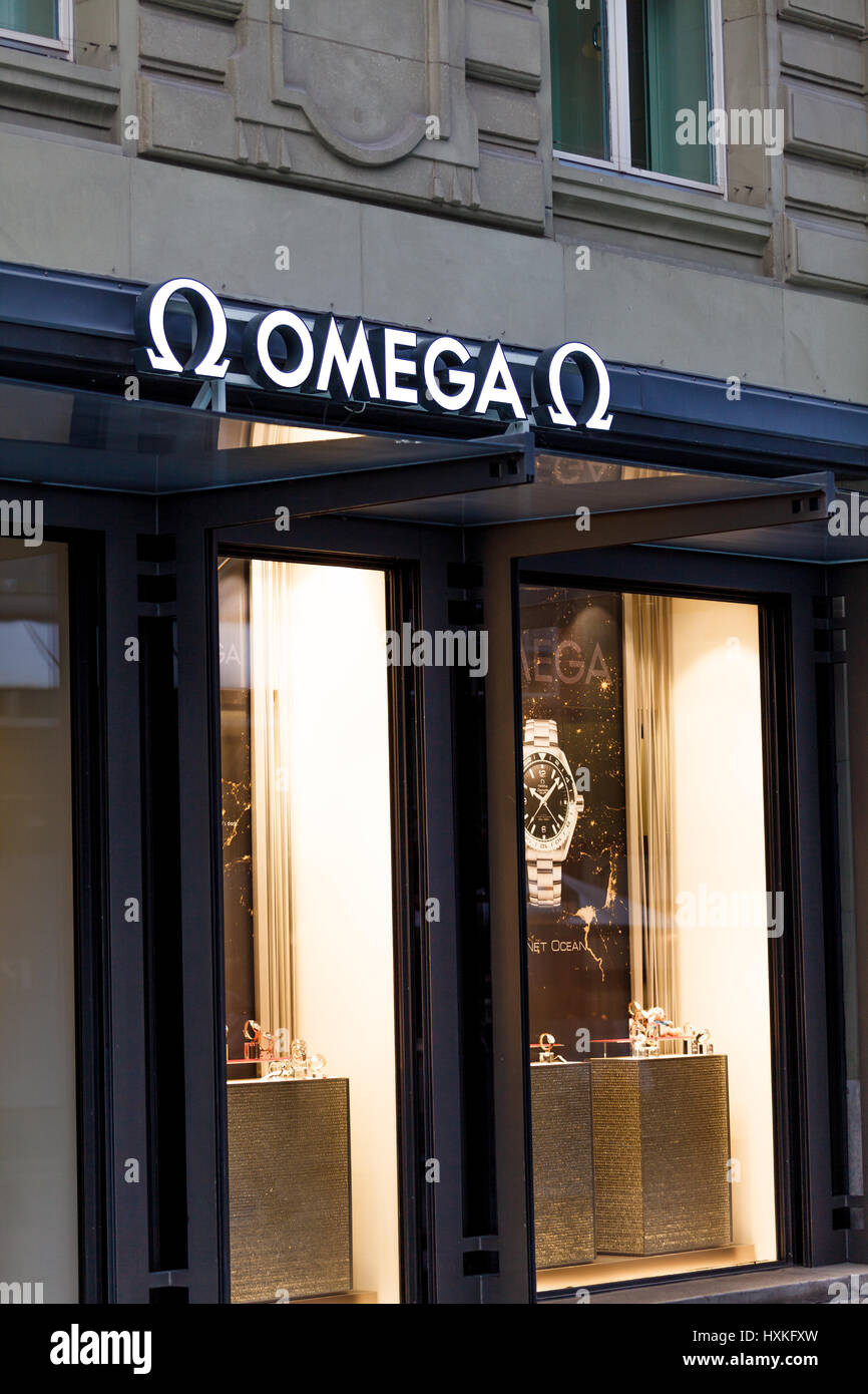 Zurich, Switzerland - 04 November, 2016: Omega store. Omega SA is a ...