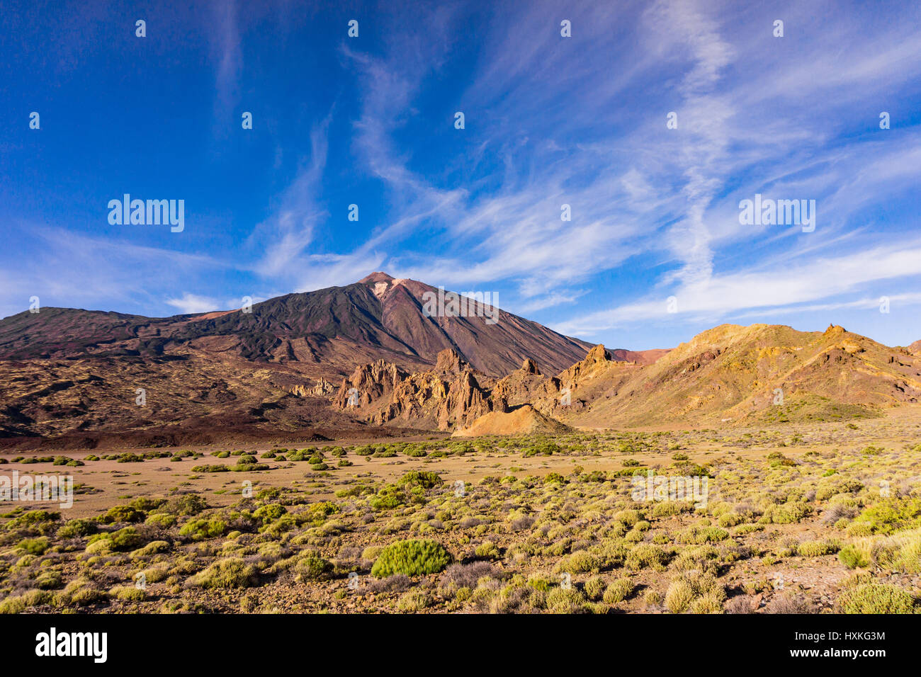 Spain - volcano Teide National Park. Mount Teide, UNESCO World Heritage ...