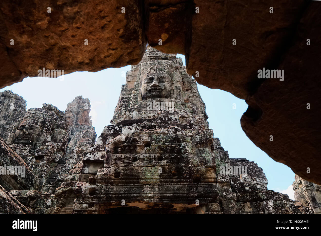 Temple of the smiling faces Stock Photo - Alamy