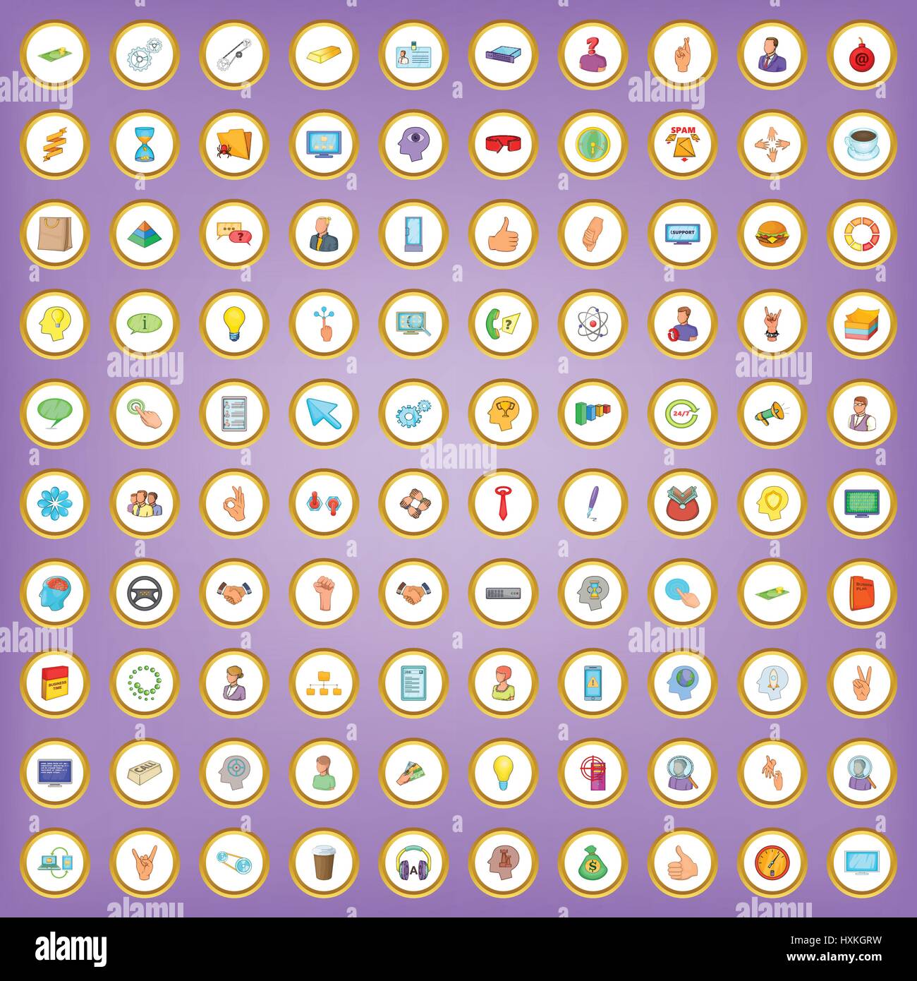 100 partnership icons set in cartoon style Stock Vector Image & Art - Alamy