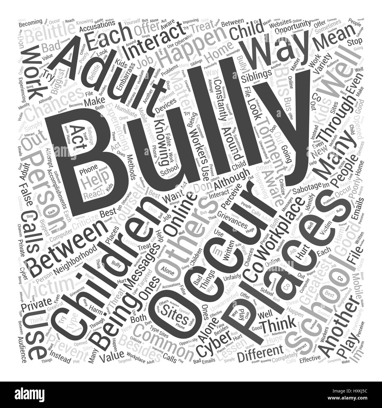 Bullying Word Cloud Concept Stock Photos & Bullying Word Cloud Concept ...