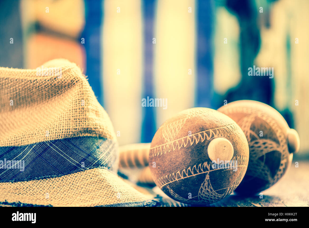 traditional Cuban culture items with national flag in background Stock ...