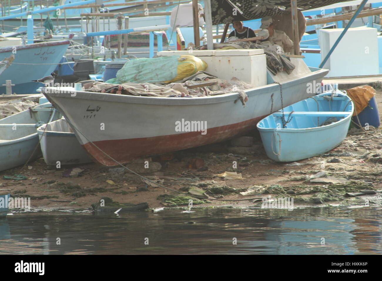 Fishing port areal views & Closeups Stock Photo - Alamy