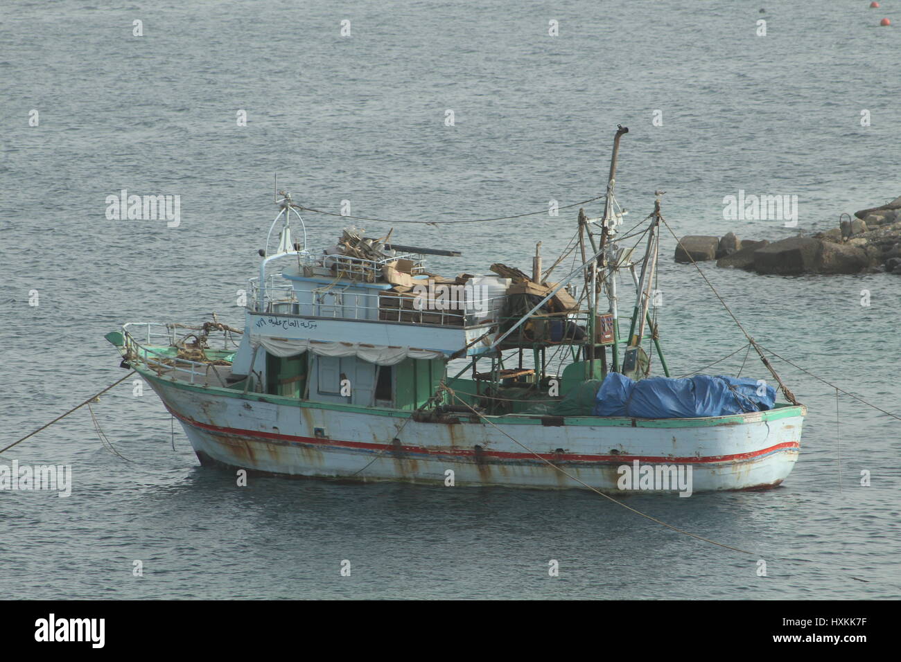 Fishing port areal views & Closeups Stock Photo - Alamy