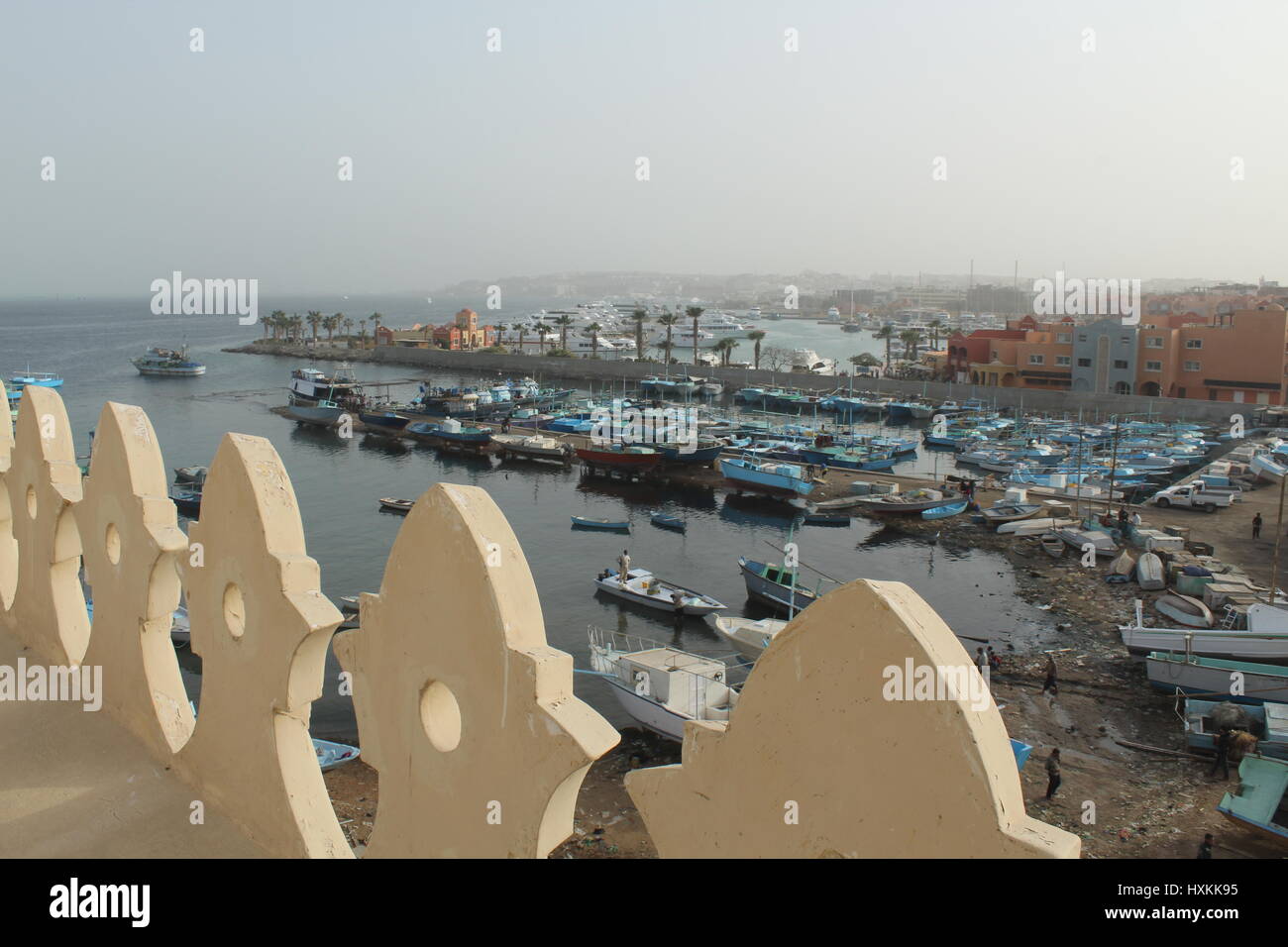 Fishing port areal views & Closeups Stock Photo - Alamy