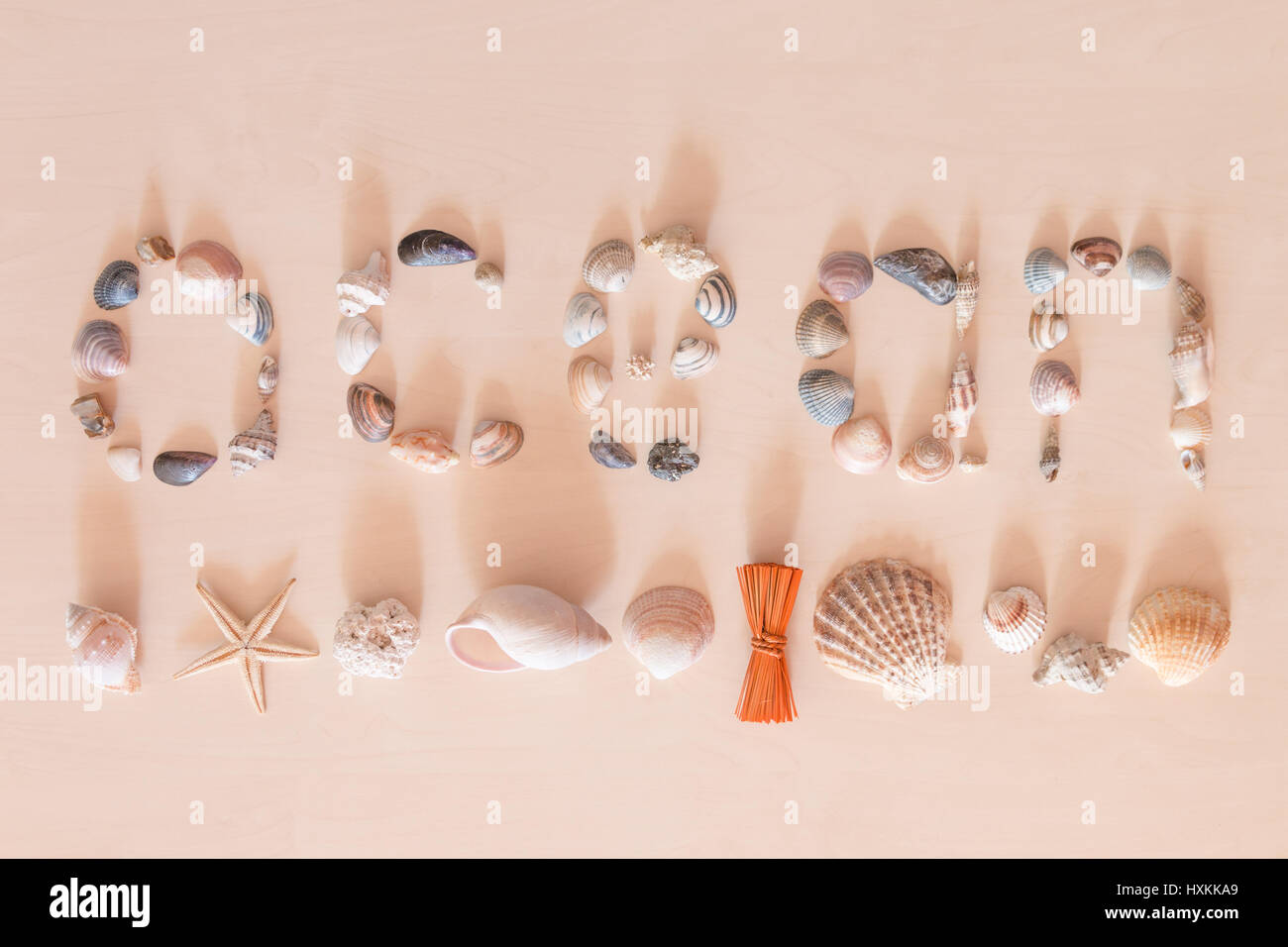 Ocean words sea shell hi-res stock photography and images - Alamy