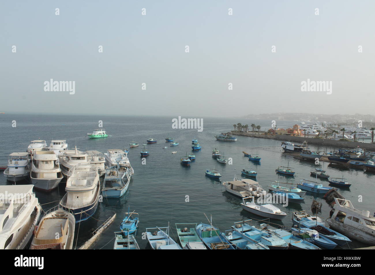 Fishing port areal views & Closeups Stock Photo - Alamy