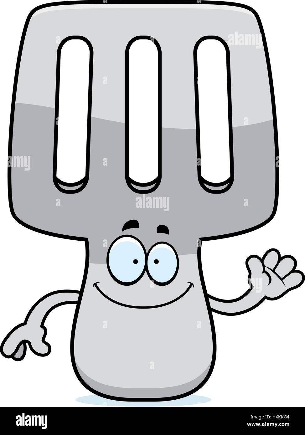 A cartoon illustration of a spatula waving Stock Vector Image & Art - Alamy