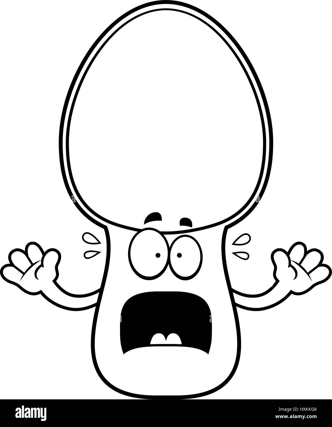 A cartoon illustration of a spoon looking scared Stock Vector Image ...