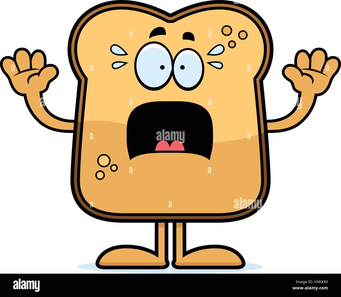 Cartoon illustration piece bread looking hi-res stock photography and ...