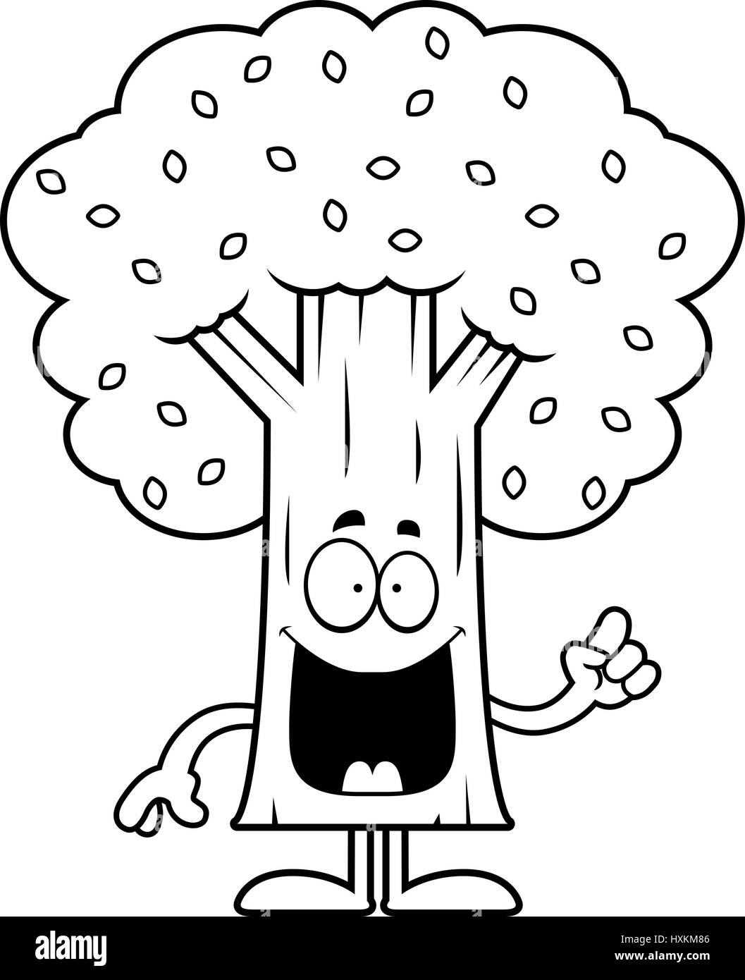 A cartoon illustration of a tree with an idea Stock Vector Image & Art ...