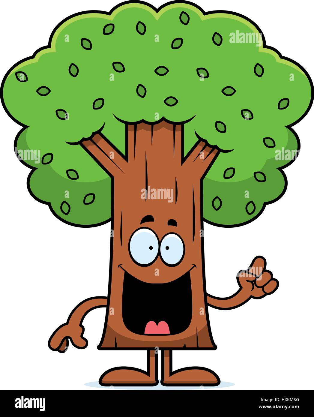 A cartoon illustration of a tree with an idea Stock Vector Image & Art ...