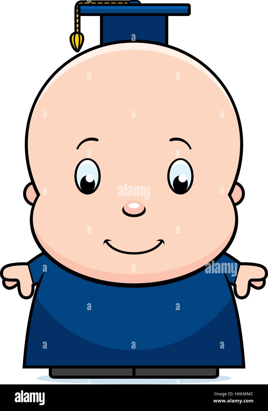 A cartoon illustration of a baby genius in a professor outfit Stock ...