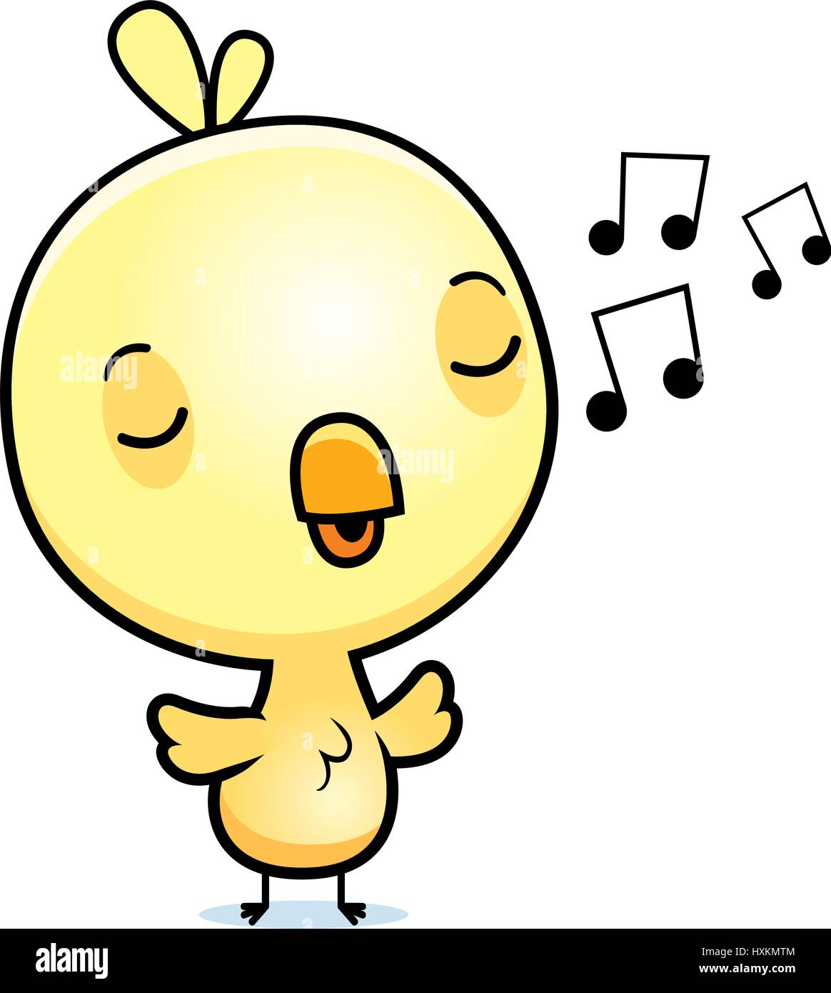 A cartoon illustration of a baby chick singing Stock Vector Image & Art ...