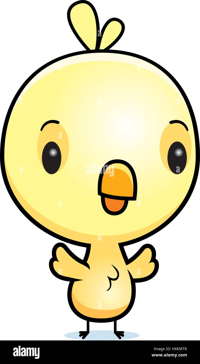 A cartoon illustration of a baby chick standing Stock Vector Image ...