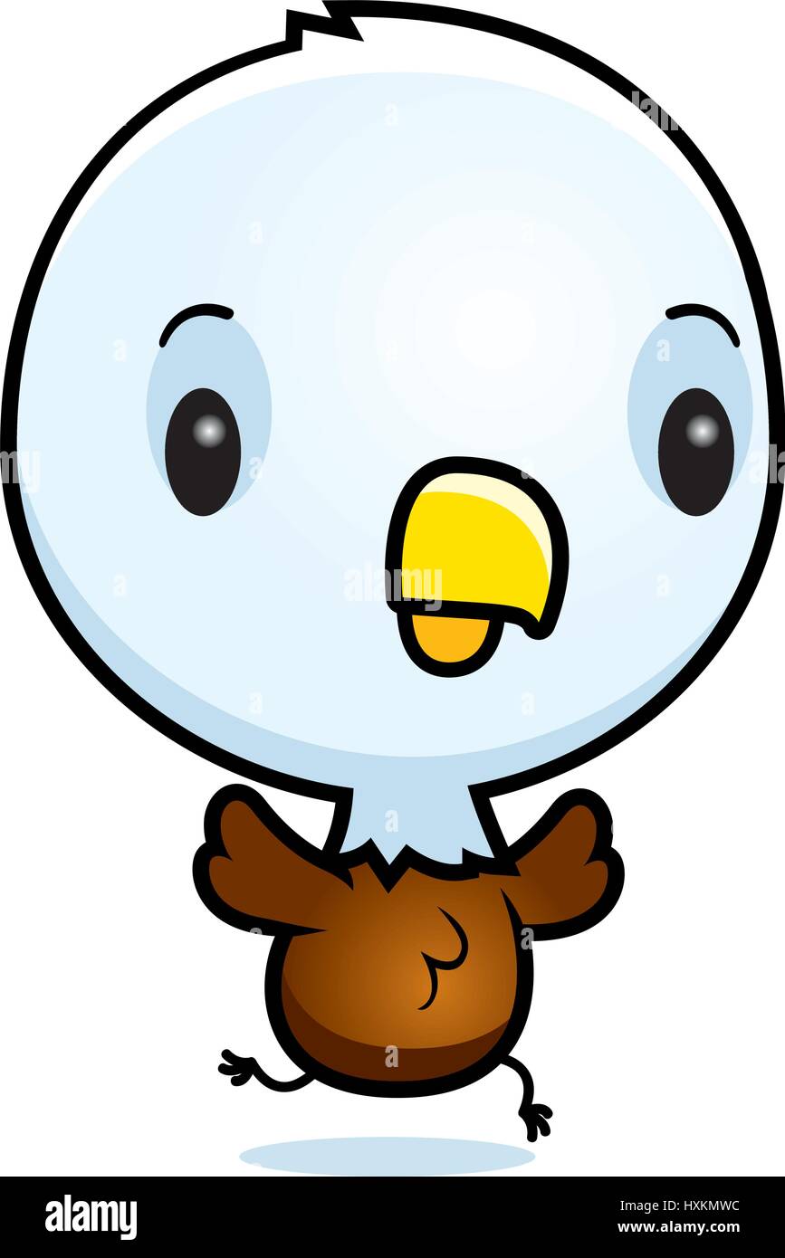 A cartoon illustration of a baby eagle running Stock Vector Image & Art ...