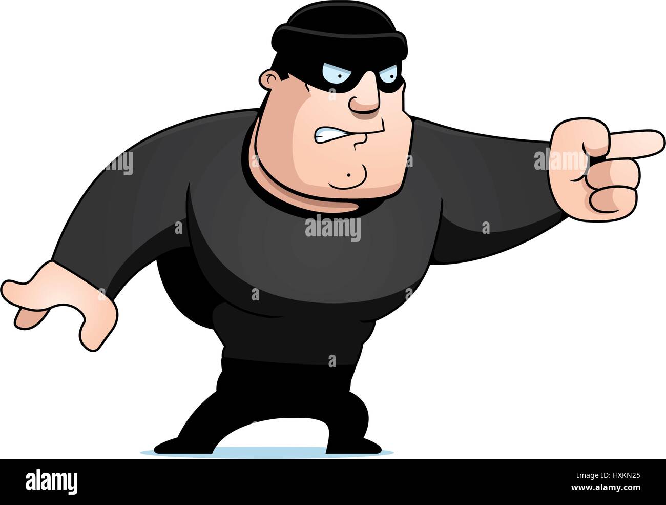 A cartoon burglar angry and pointing Stock Vector Image & Art - Alamy