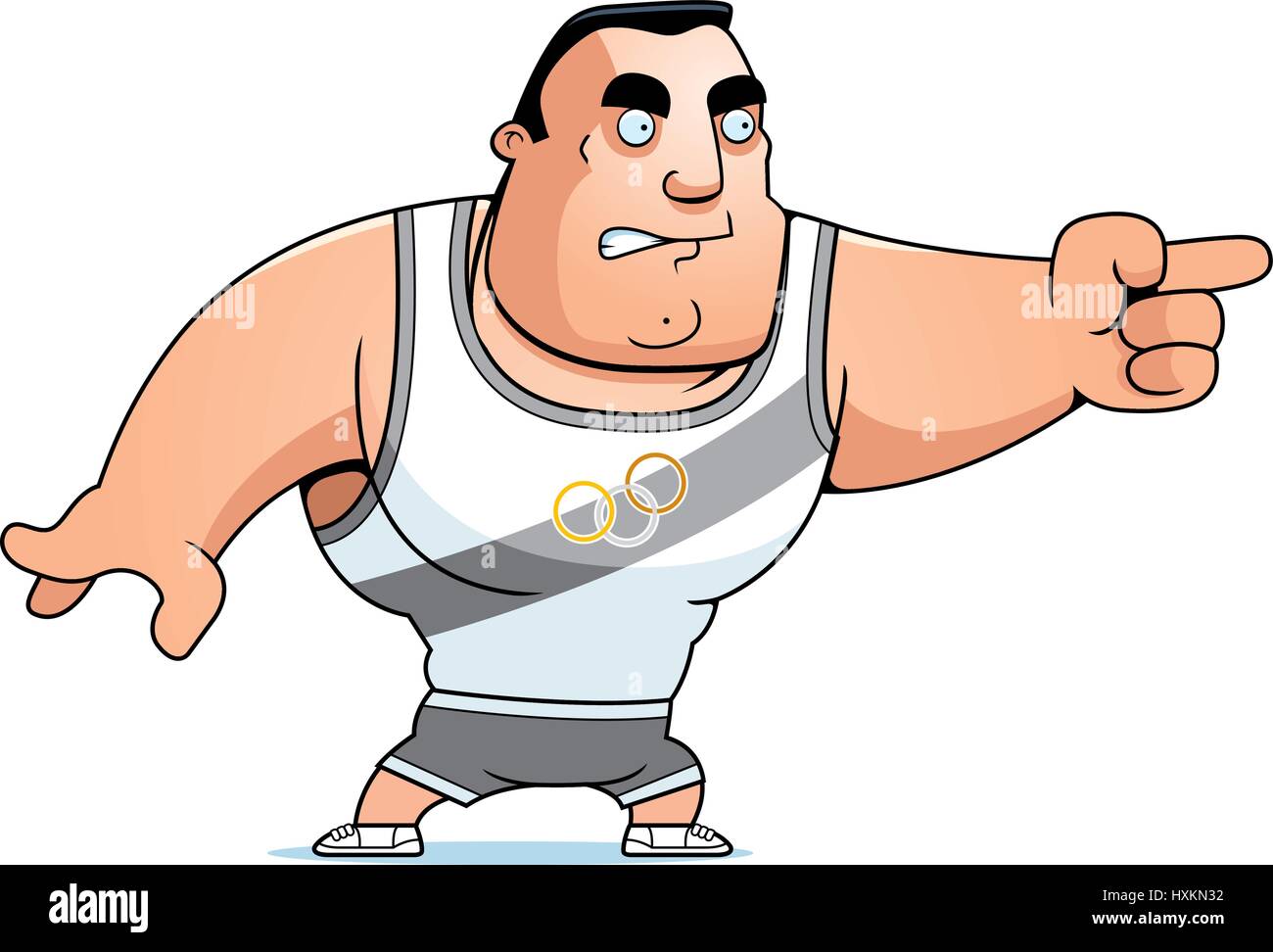 A cartoon Olympic athlete angry and pointing Stock Vector Image & Art ...
