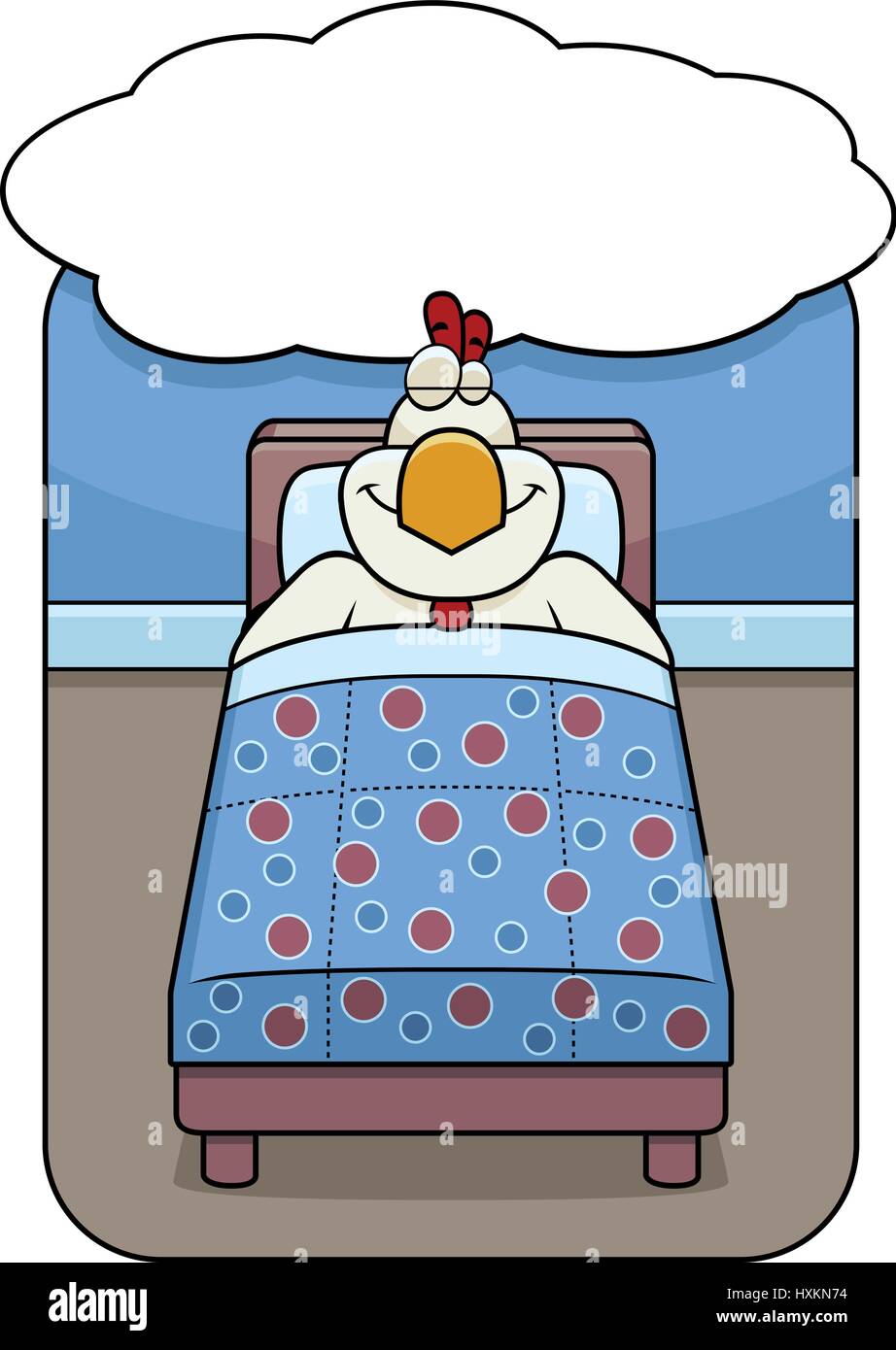 A cartoon illustration of a chicken in bed Stock Vector Image & Art - Alamy