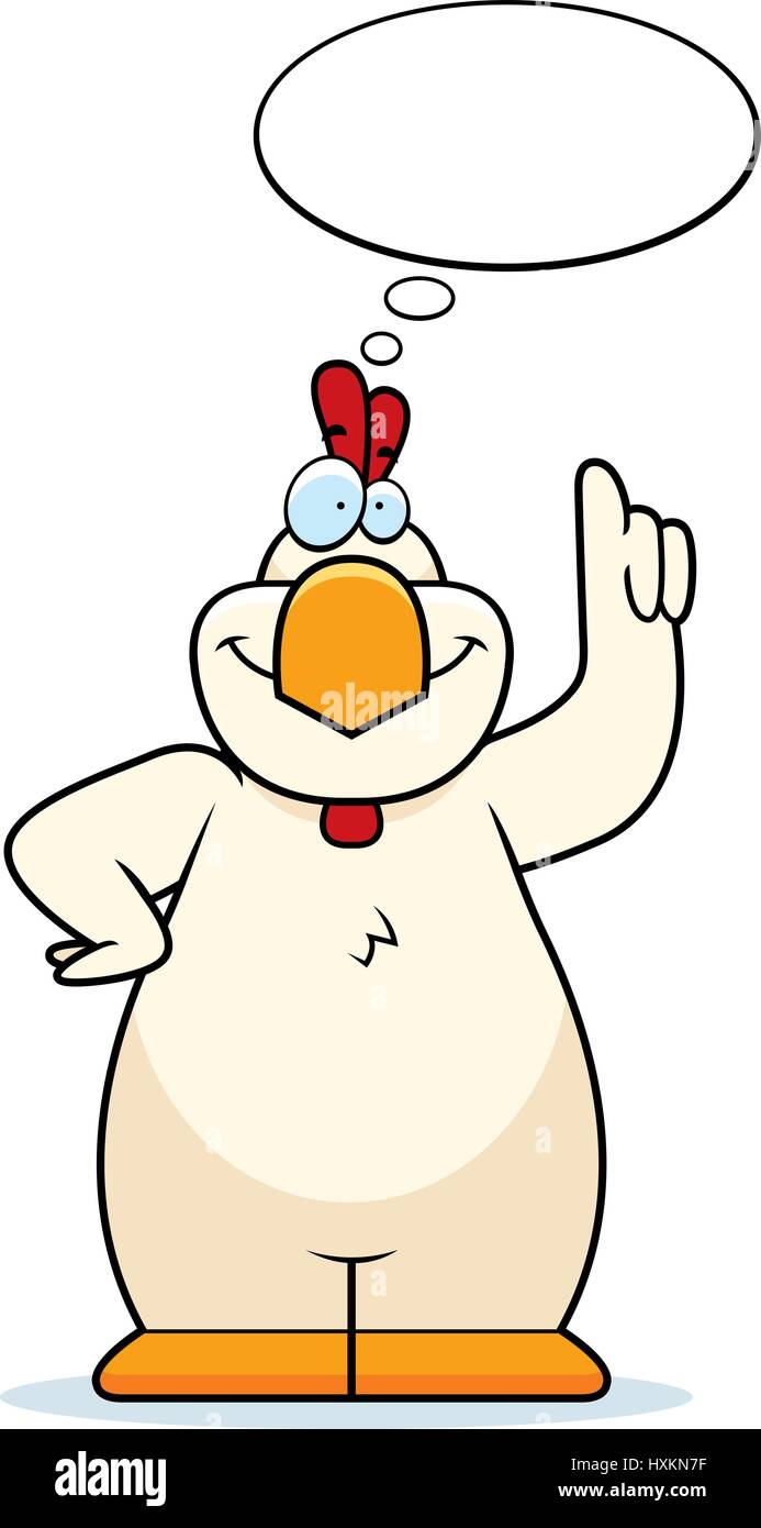 A cartoon illustration of a chicken thinking Stock Vector Image & Art ...