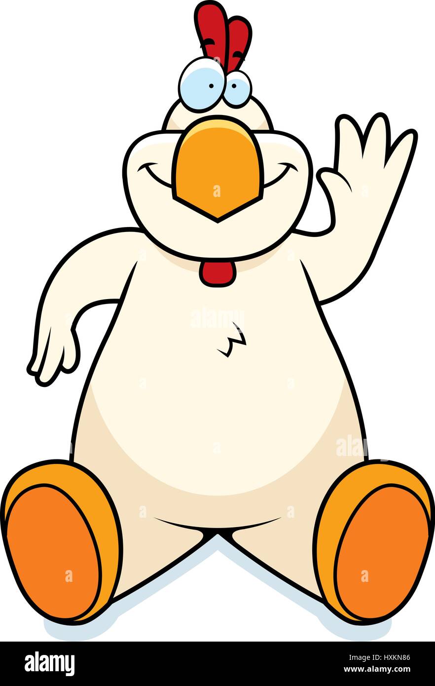 A cartoon illustration of a chicken sitting Stock Vector Image & Art ...