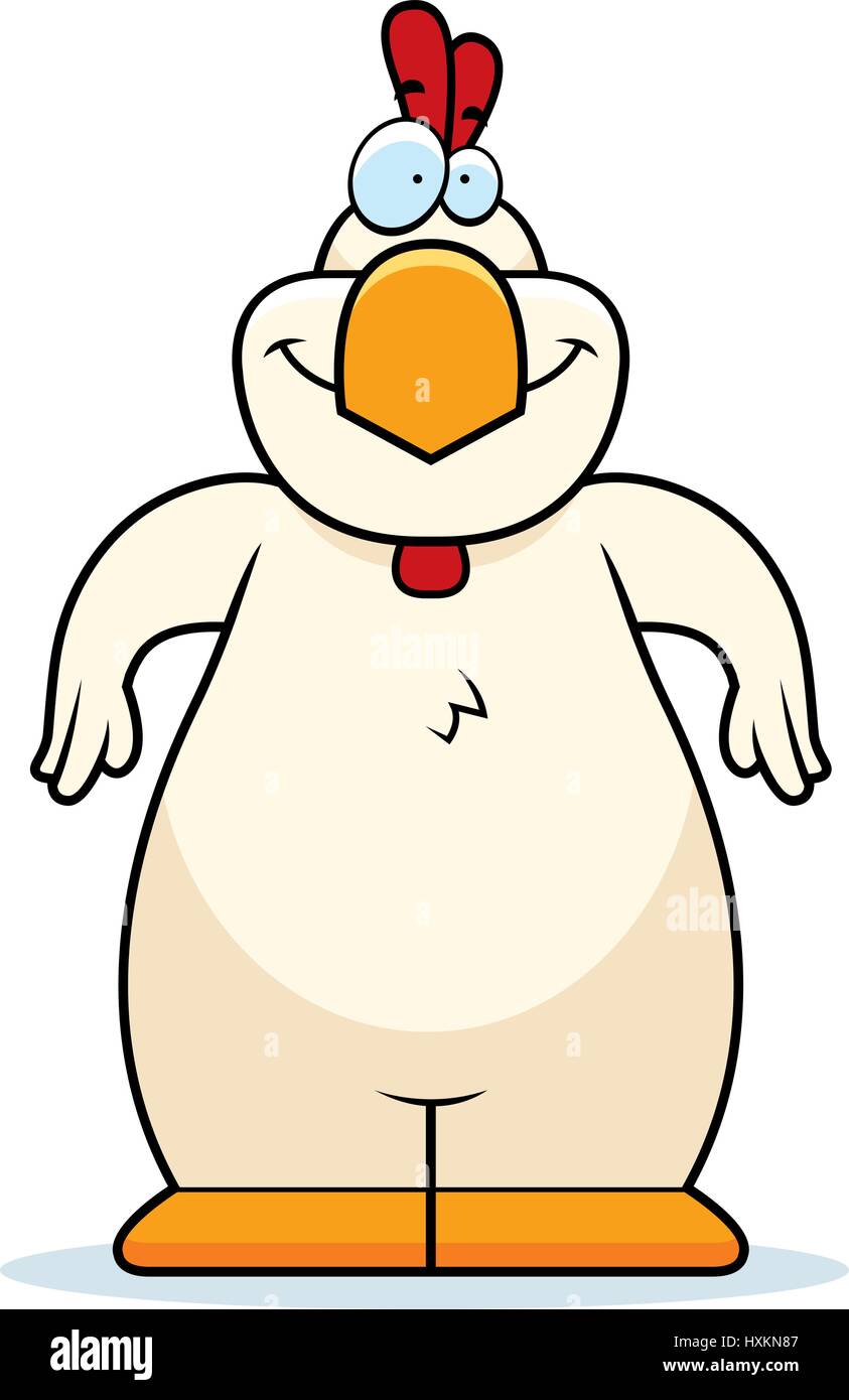 A cartoon illustration of a chicken smiling Stock Vector Image & Art ...