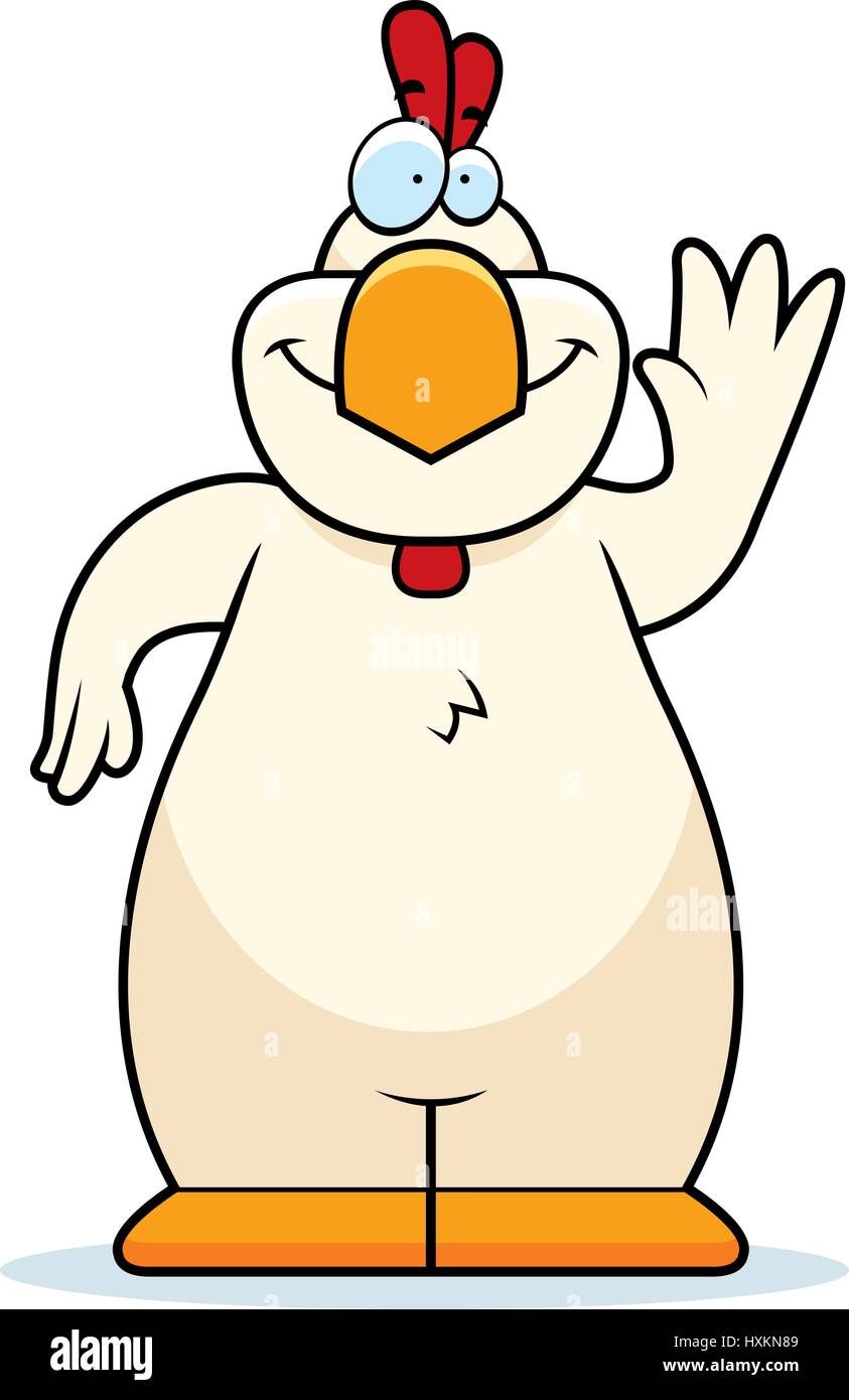 A cartoon illustration of a chicken waving Stock Vector Image & Art - Alamy