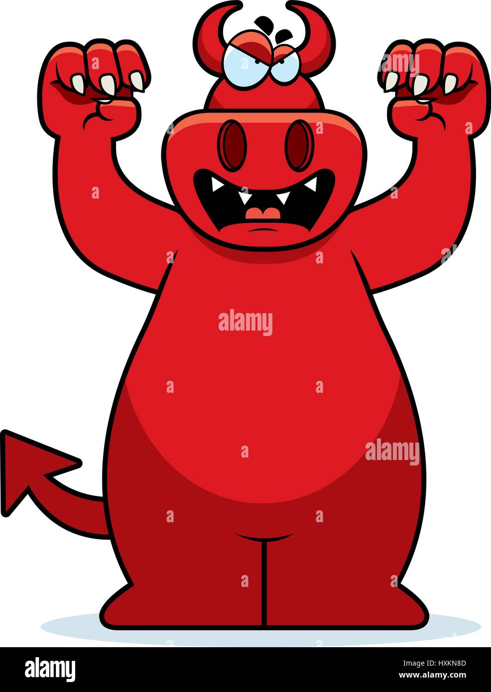 A cartoon illustration of a devil growling Stock Vector Image & Art - Alamy