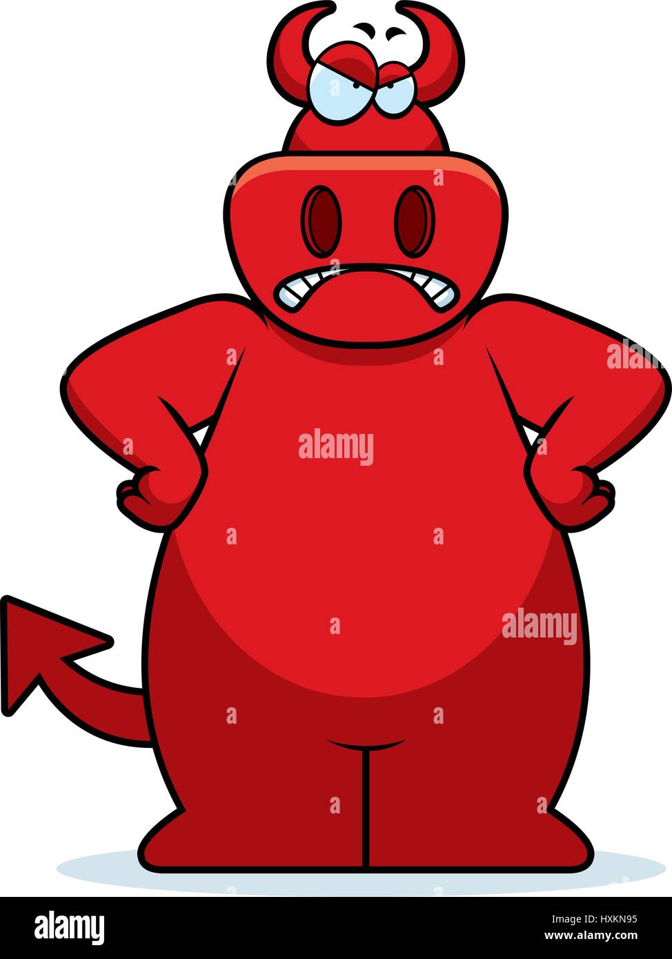 A cartoon illustration of a devil looking angry Stock Vector Image ...