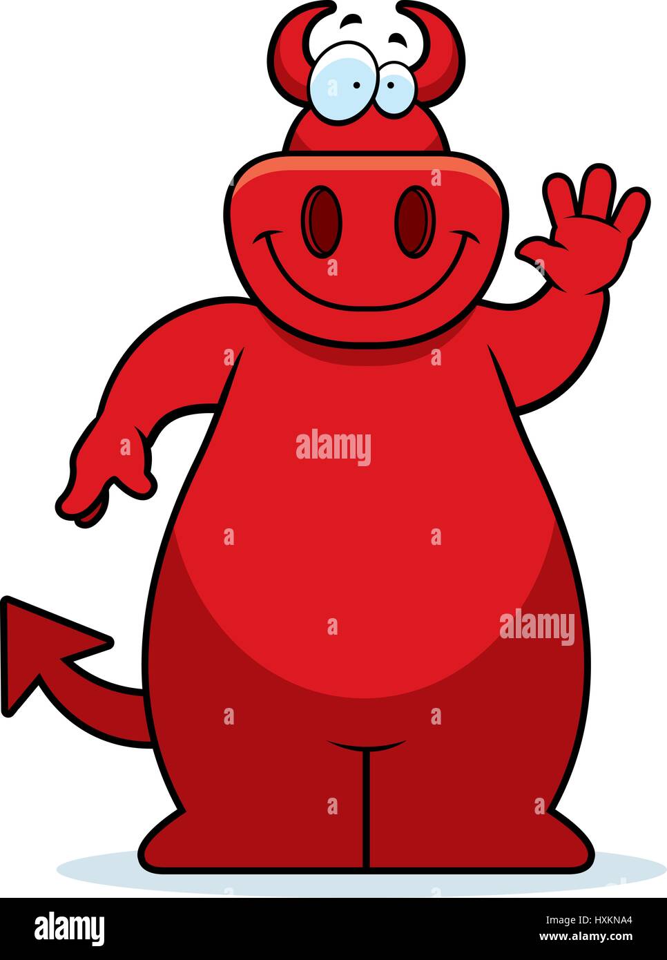 A cartoon illustration of a devil waving Stock Vector Image & Art - Alamy