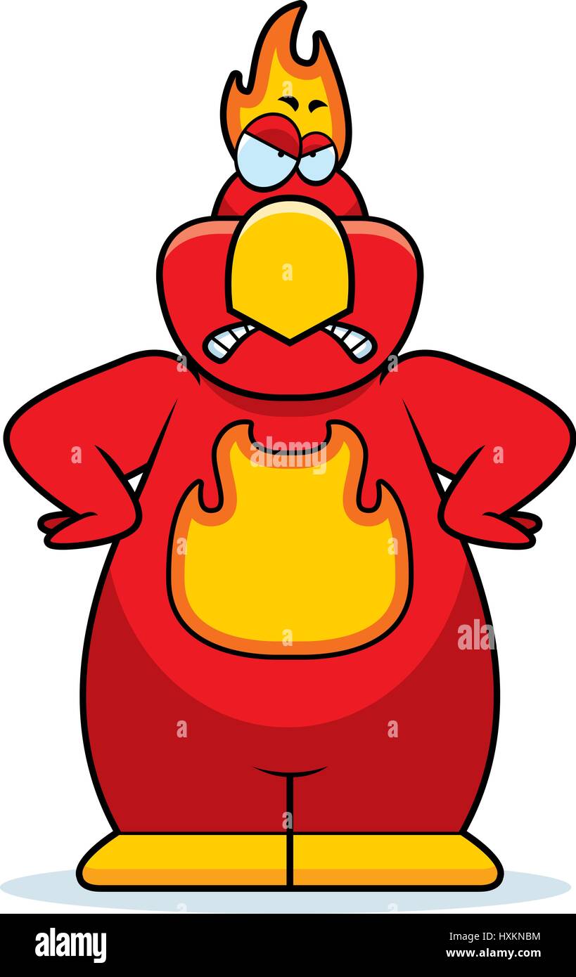 A cartoon illustration of a phoenix looking angry Stock Vector Image ...