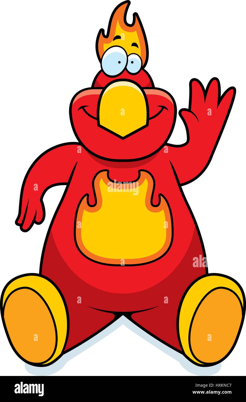 A cartoon illustration of a phoenix sitting Stock Vector Image & Art ...