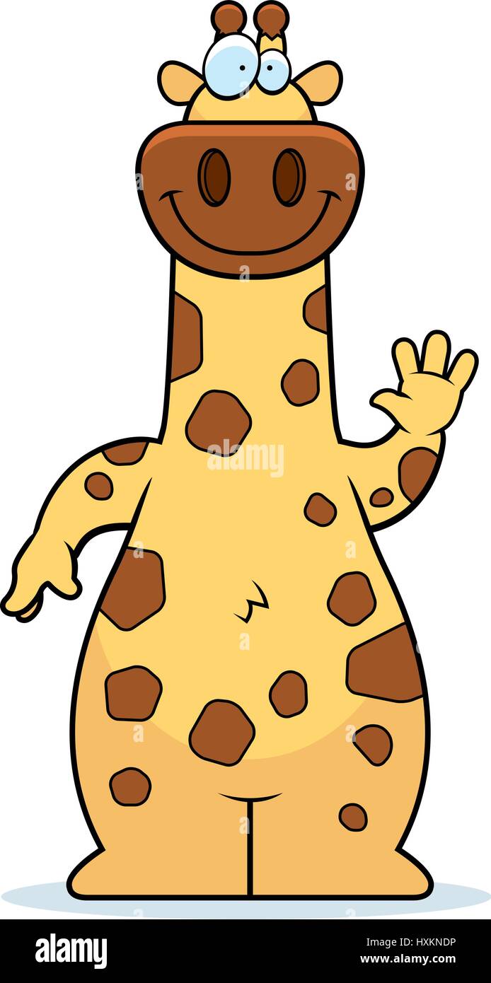 A cartoon illustration of a giraffe waving Stock Vector Image & Art - Alamy