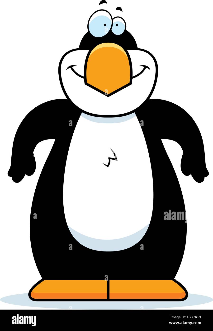 A cartoon illustration of a penguin smiling Stock Vector Image & Art ...
