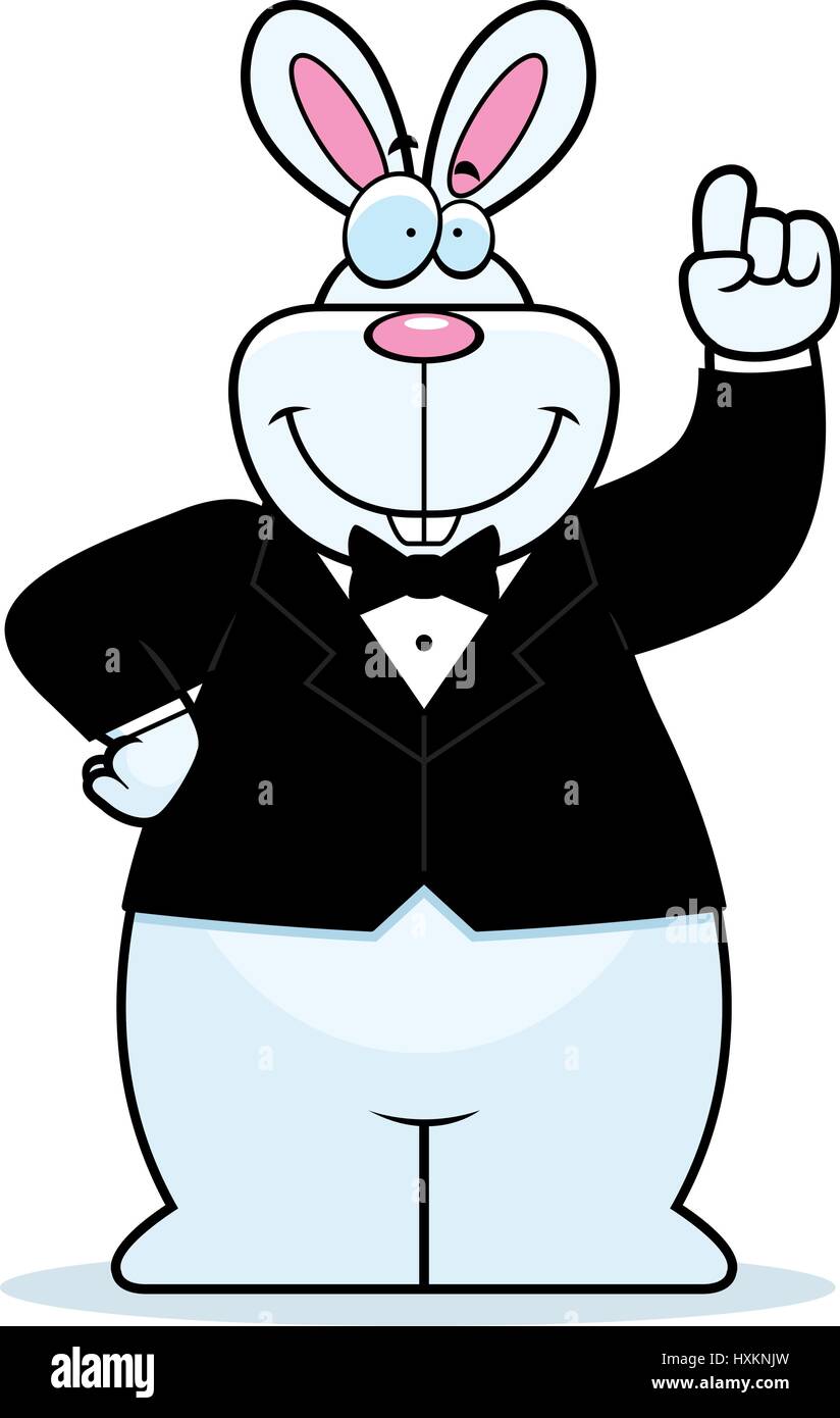A cartoon illustration of a rabbit in a tuxedo Stock Vector Image & Art ...