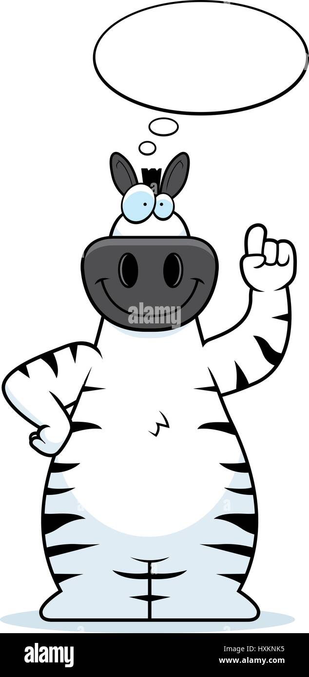 A cartoon illustration of a zebra thinking Stock Vector Image & Art - Alamy