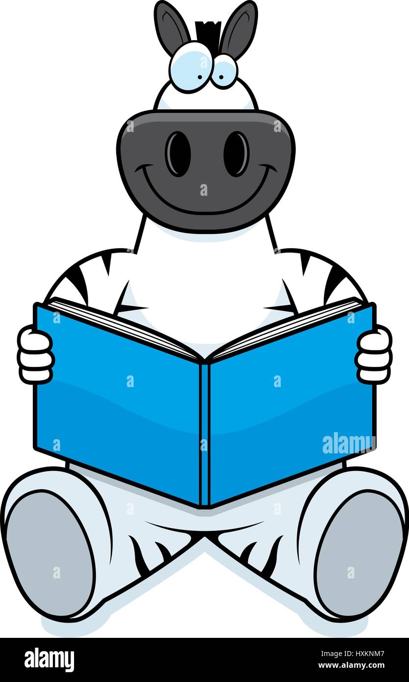 Zebra Reading A Book