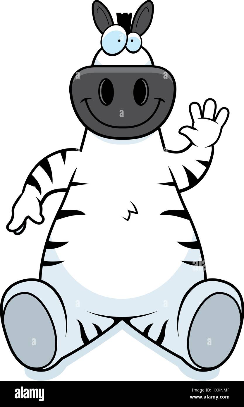 Cartoon illustration zebra sitting hi-res stock photography and images ...