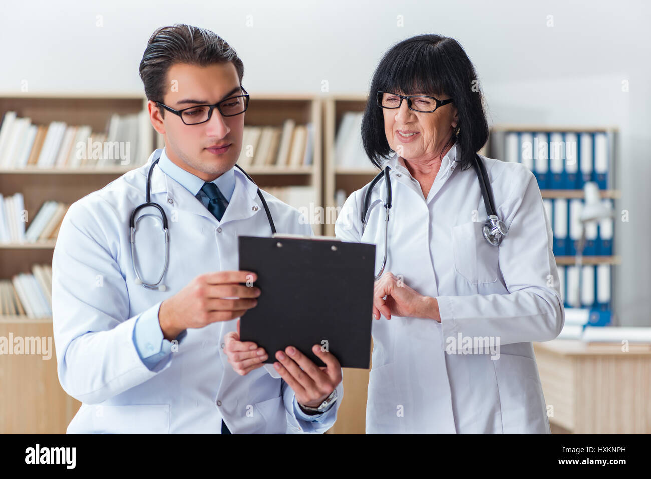 Two doctors working in the lab Stock Photo - Alamy
