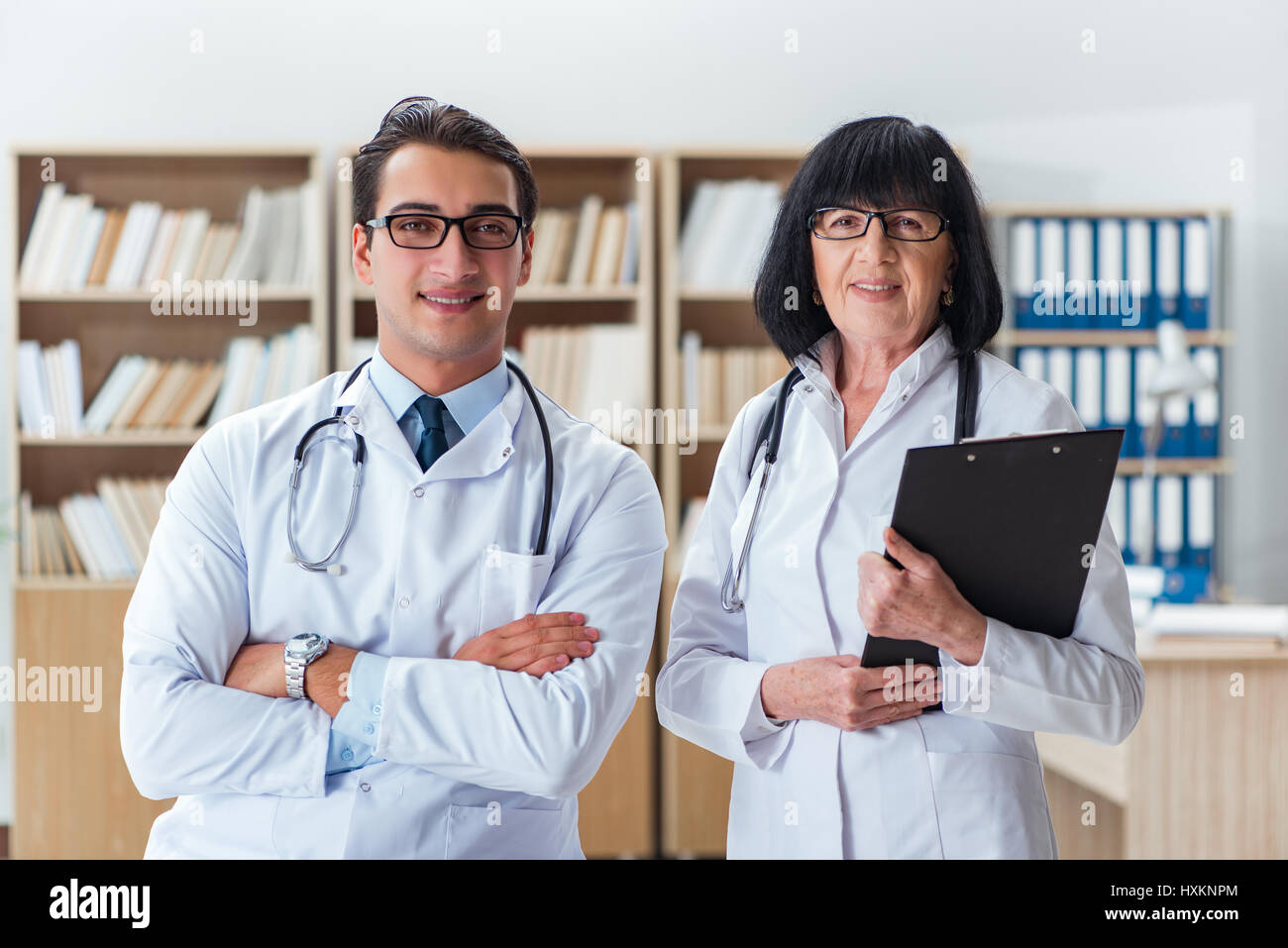 Two doctors working in the lab Stock Photo - Alamy