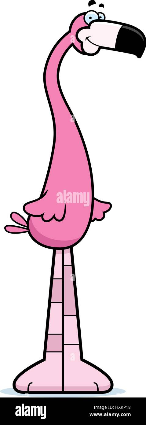A cartoon illustration of a flamingo smiling Stock Vector Image & Art ...
