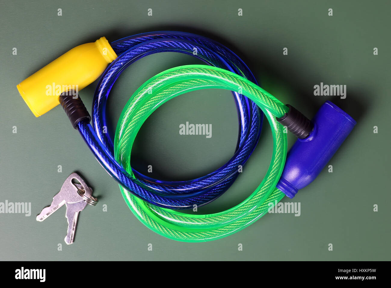 bicycle lock with key Stock Photo - Alamy