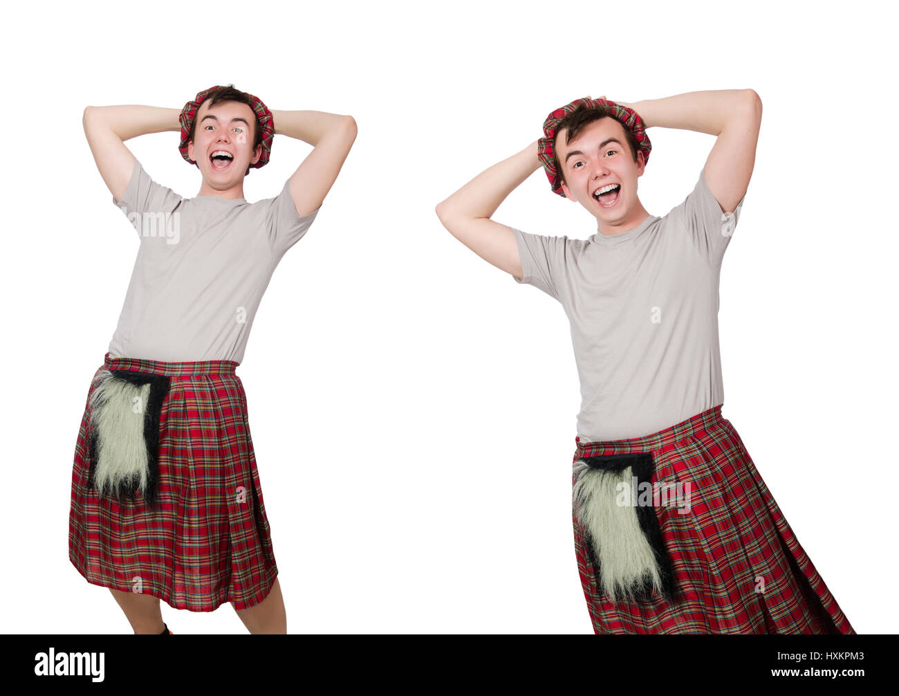 Funny scotsman isolated on white Stock Photo - Alamy