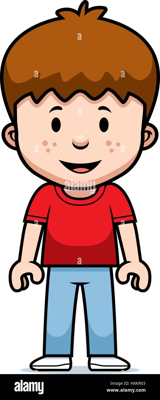 A cartoon boy with a happy expression Stock Vector Image & Art - Alamy