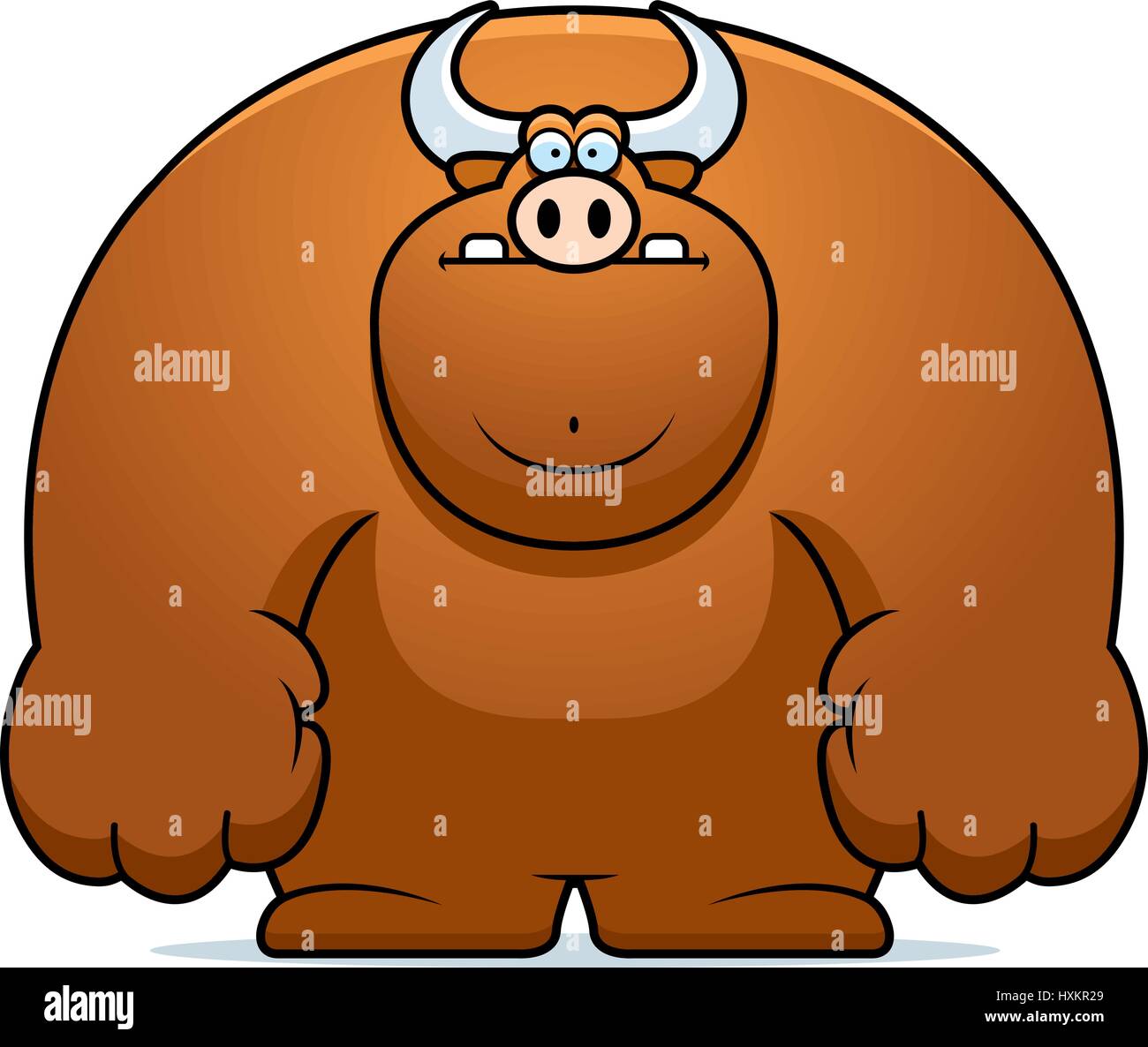 A cartoon illustration of a bull standing Stock Vector Image & Art - Alamy